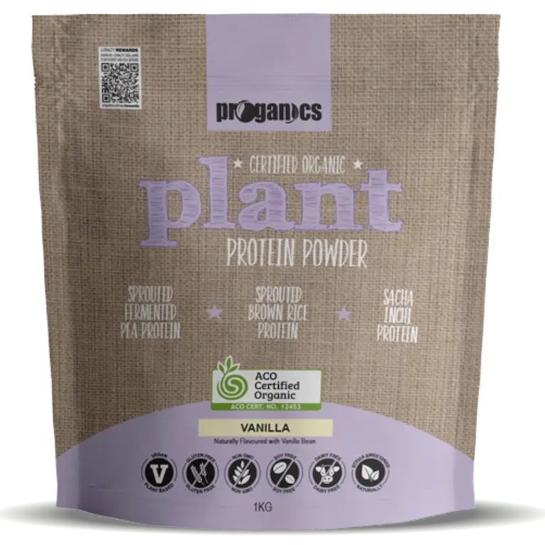 Organic Plant Protein Powder (Original) Vanilla – Proganics Australia