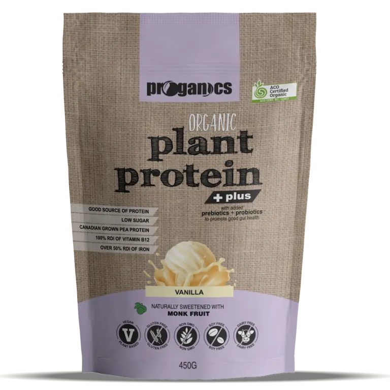 Organic Plant Protein Plus Vanilla – Proganics Australia